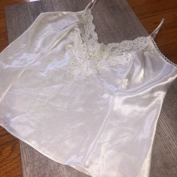 Victoria's Secret | Tops | Vintage Victorias Secret Silk Lace Top ...